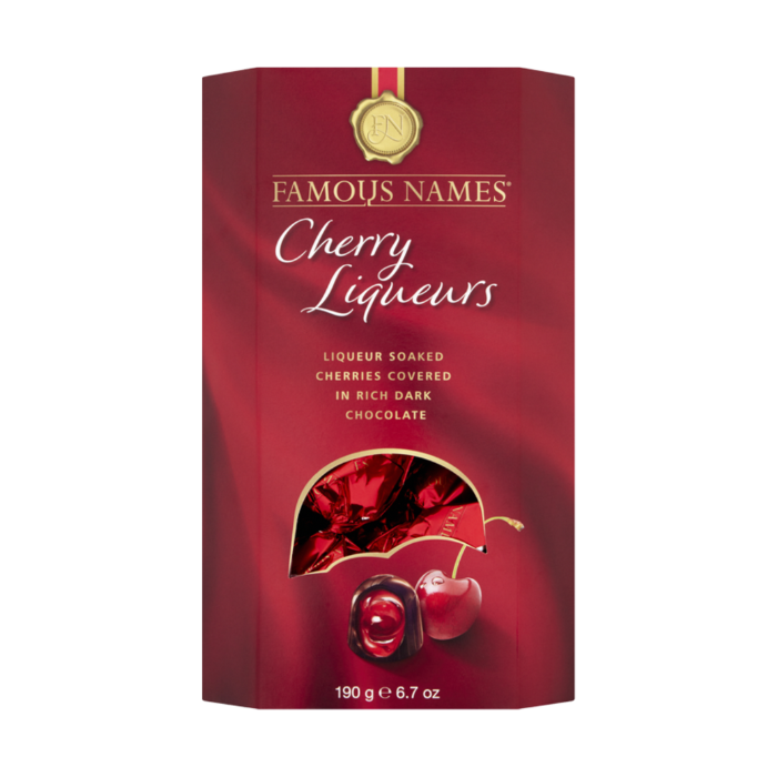 Famous Names Cherry Liqueur Chocolates 190g x 6 – JSO Wholesale