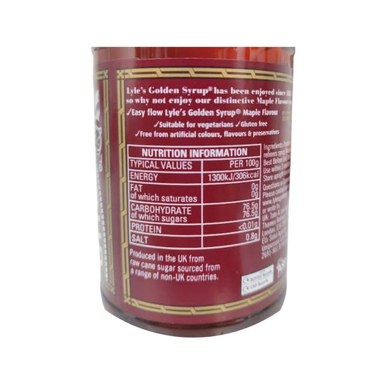 Lyle's Golden Syrup Maple Flavour Bottle 454g x 6 – JSO Wholesale