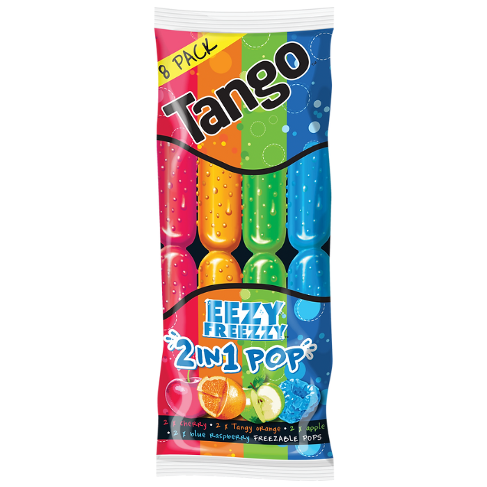 Tango Eezy Freezzy 2-in-1 Pops 8 Pack x 20 – JSO Wholesale