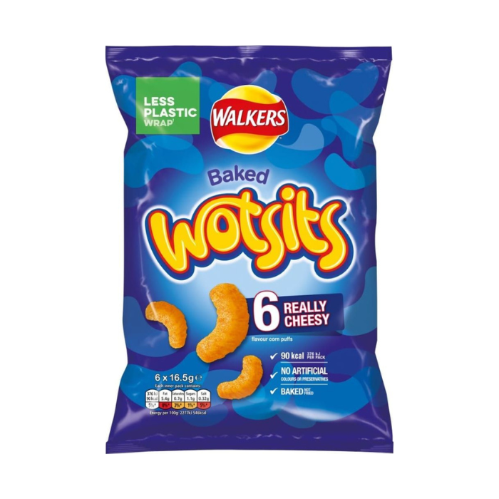 Walkers Wotsits Really Cheesy Snacks 6 Pack x 12 – JSO Wholesale